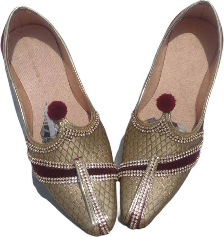 heavylight Men's Premium Golden with Maroon Wedding and Sherwani Jutti ...