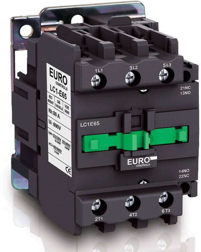 EURO Power Contactor LC1E63 63 Amps Volts 220 AC 3 Pole 3NO Copper coil ...