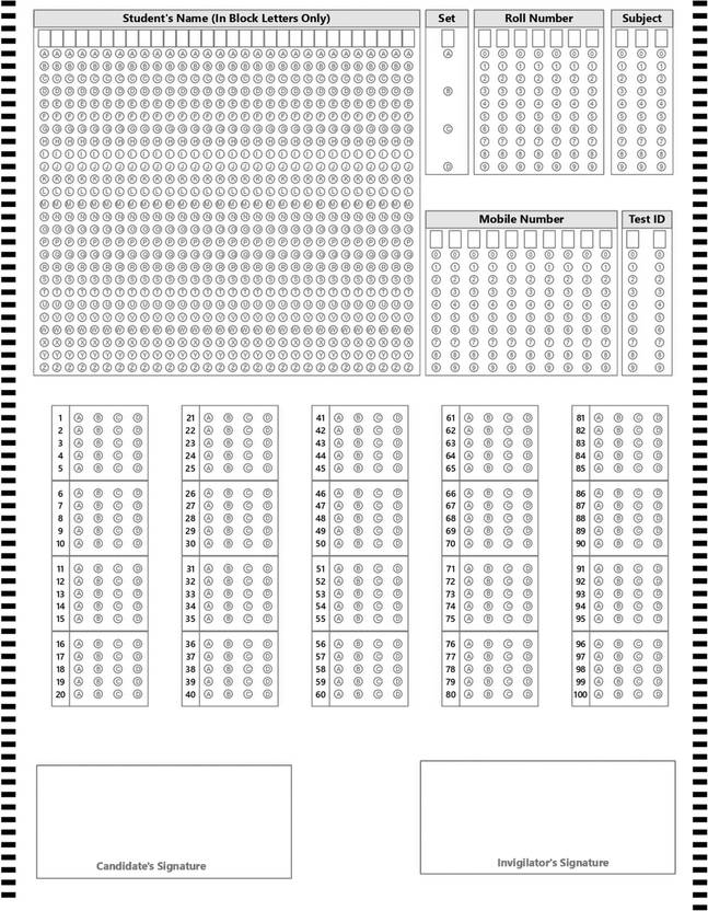 CS 100 Question OMR Practice Sheets A4 Writing Pad OMR 50 Pages Price ...
