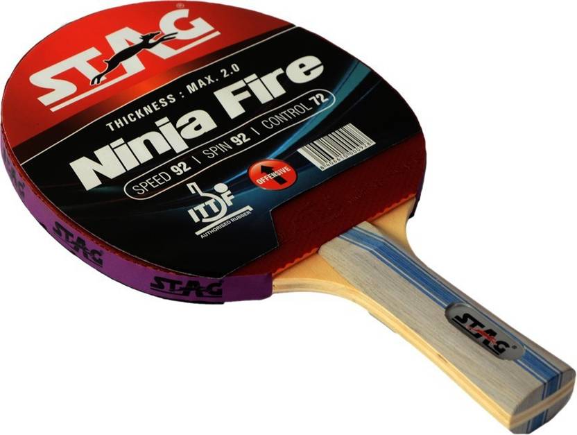 STAG Ninja Fire Red, Black Table Tennis Racquet - Buy STAG Ninja Fire ...