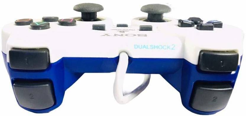 PSS Ps2 Controller Wired Dual Shock Remote Controller Fro PlayStation 2 Multi Colour ( White And ...
