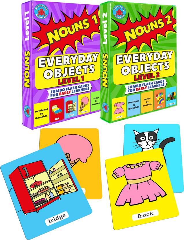 Brainy Bug Resources 60 flashcards, everyday objects, early noun ...