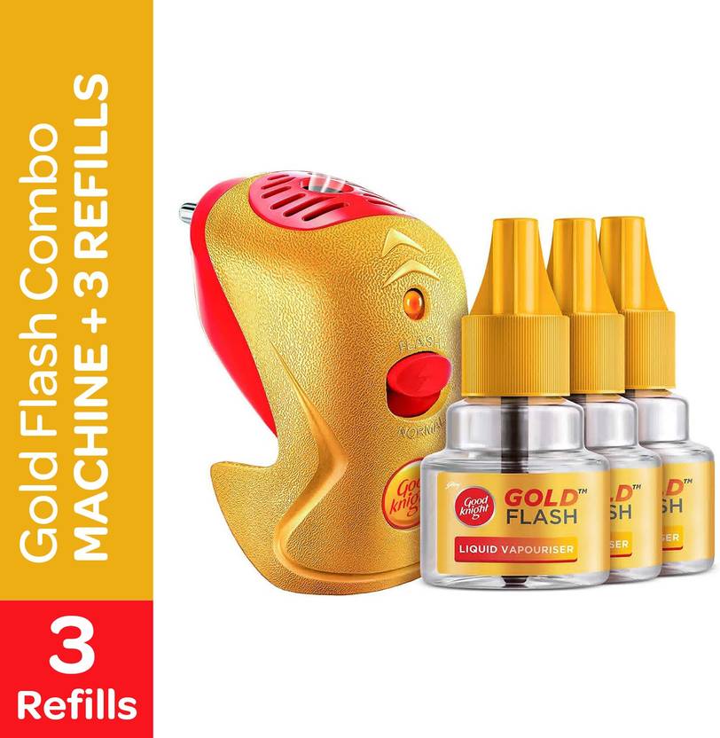 Good Knight Gold Flash Repellent Combo - Machine + Refills, Liquid ...