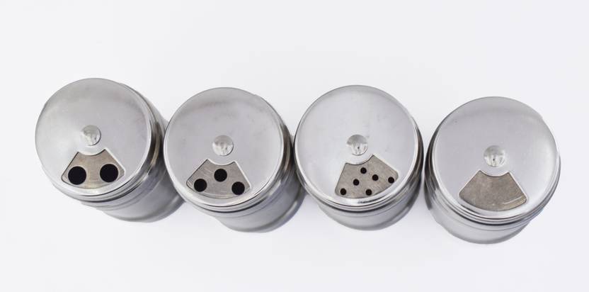 BSD Stainless Steel Twist Salt Sprinkler (Set of 4) Four Easy Modes for ...