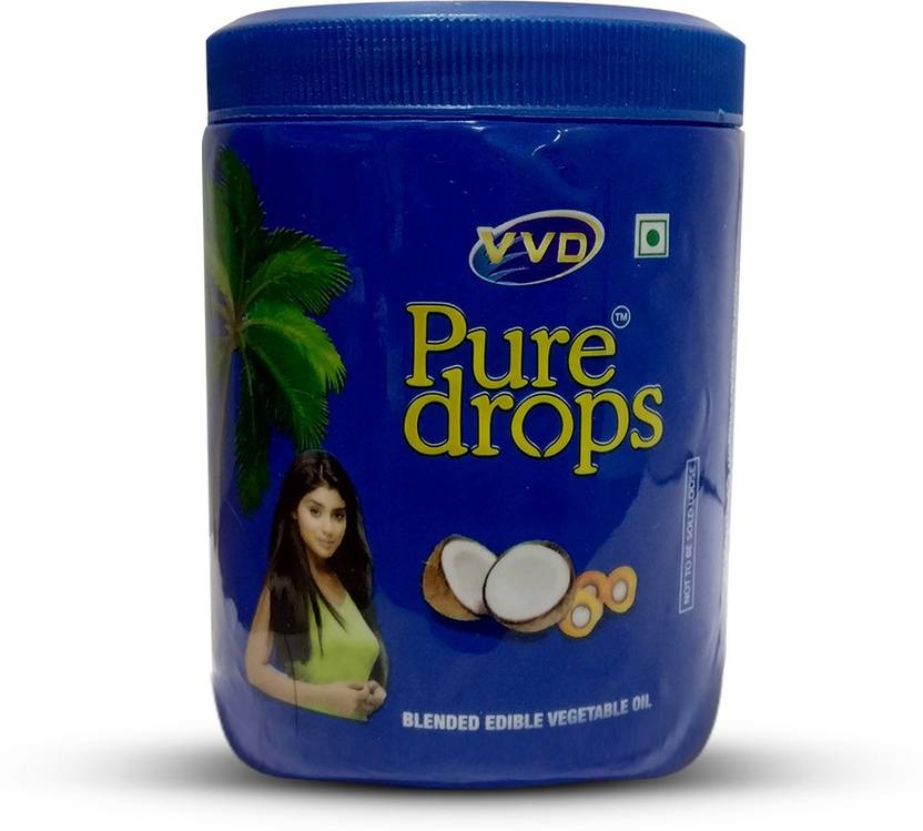 VVD Pure Drops - Coconut Oil Blended with Palm Kernal Oil- 500ml Wide ...