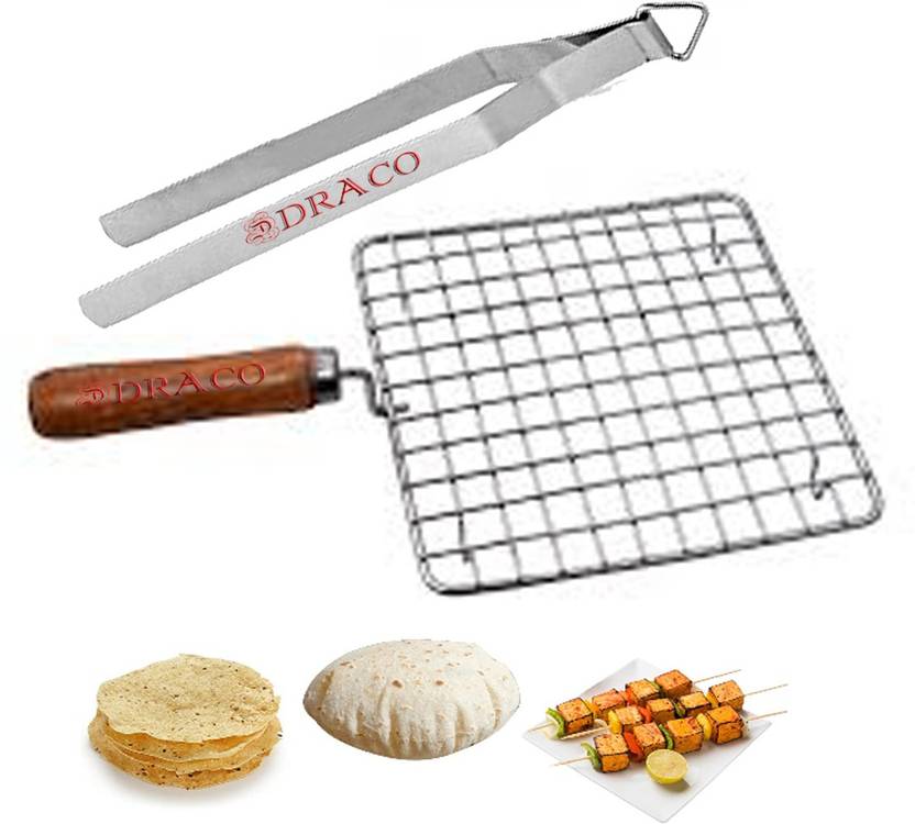 DRACO Roti Chimta with Roaster tong set 27 cm Utility Tong Set Price in ...