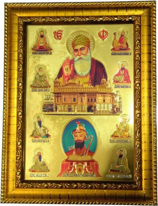 ROYALHUB DUS GURU / GURU NANAK DEV JI PHOTO FRAME Religious Frame Price ...