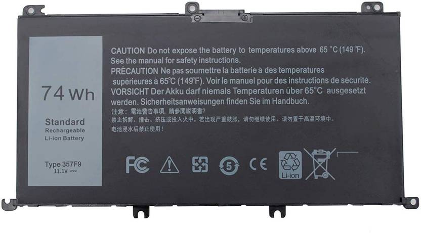 DELL 74Wh Type 357F9 71JF4 Battery 6 Cell Laptop Battery - DELL ...