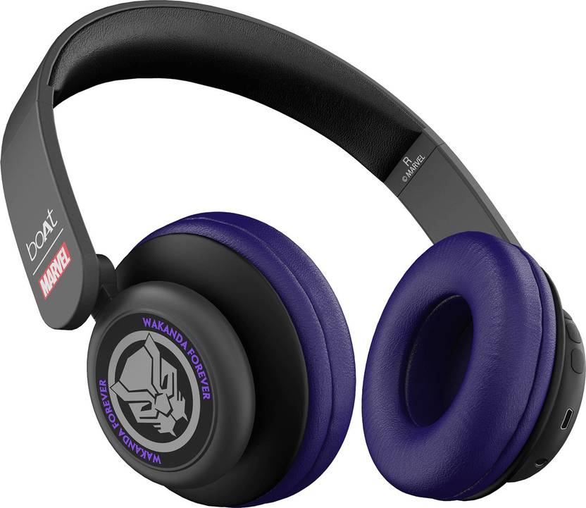 boAt Rockerz 450 Black Panther Edition with 15 Hours Playtime Bluetooth ...