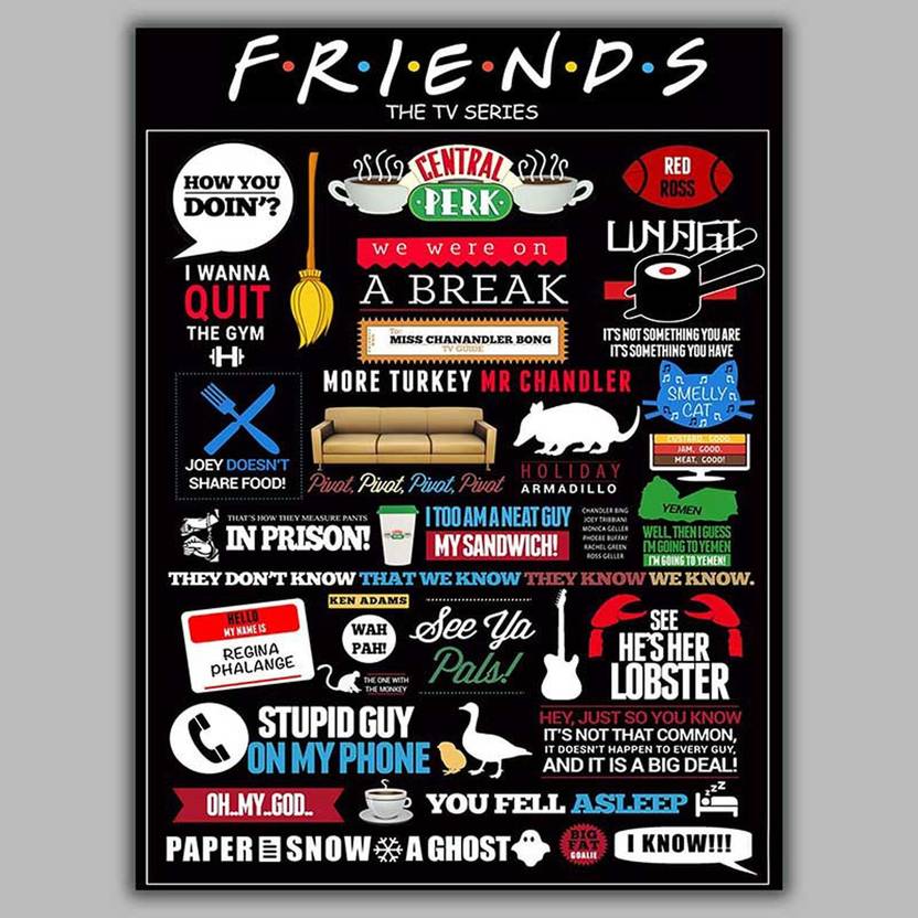 Friends TV Series HD WALLPAPER POSTER Fine Art Print - TV Series ...