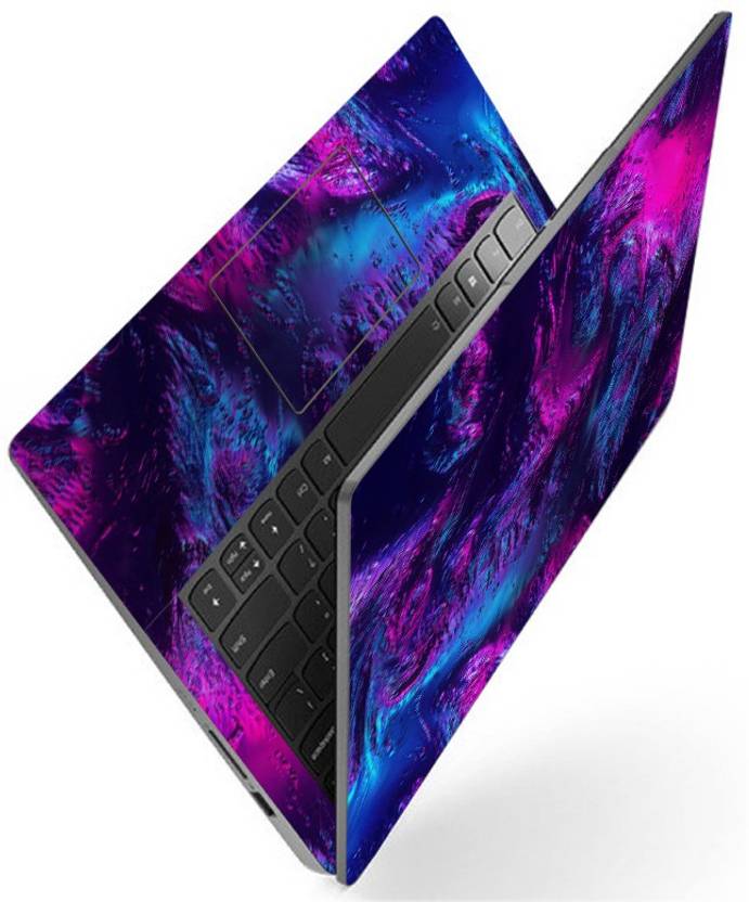 Techfit Full Body Laptop Skin Fits Size Upto 15.6 Inches - Megenta Blue ...