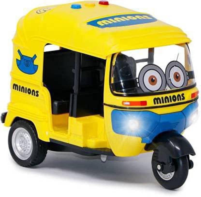 THE NG ART Auto Rickshaw Toy with Light and Sound Minions Design for ...