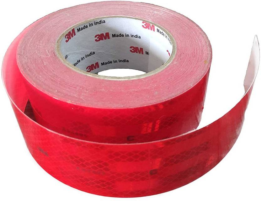 HRBull Reflective Red tape Red Reflective Tape Safety Warning (2 X2 ...