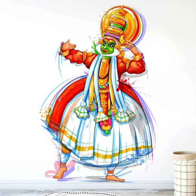 CAVE ART Kathakali - Traditional - Indian - Dancer - Kerala - Onam ...