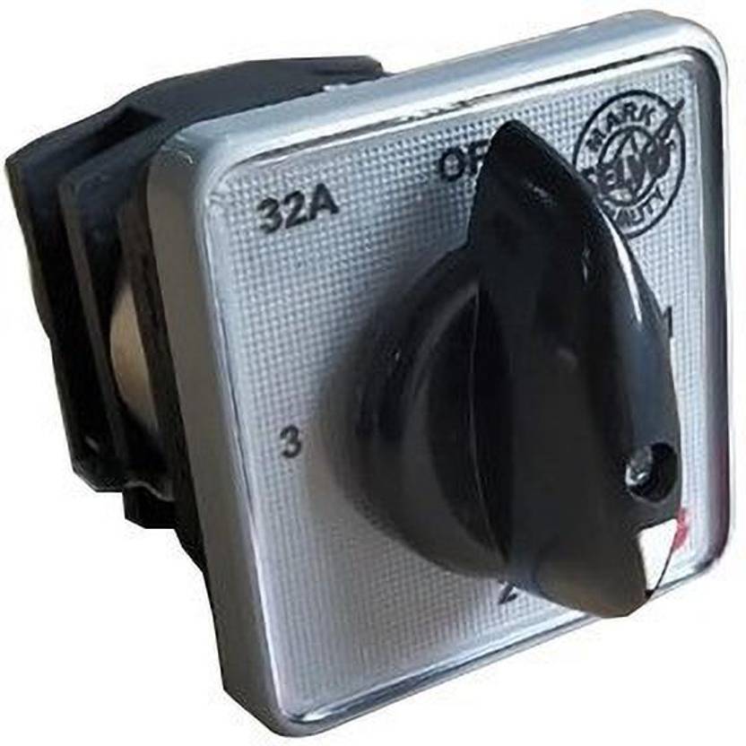 Selvo 32A Cam operated Rotary Switch phase Selector 1 pole 3 Way 32 A ...