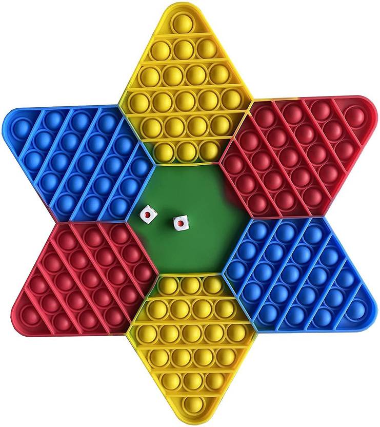 FunBlast Jumbo Star Shaped Pop Bubble Fidget Toys Ludo Board Game Pop ...