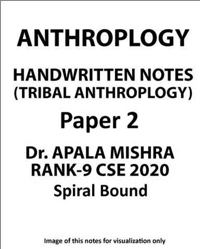 Dr. Apala Mishra Rank-9 Tribal Anthropology Paper-II Handwritten Notes ...