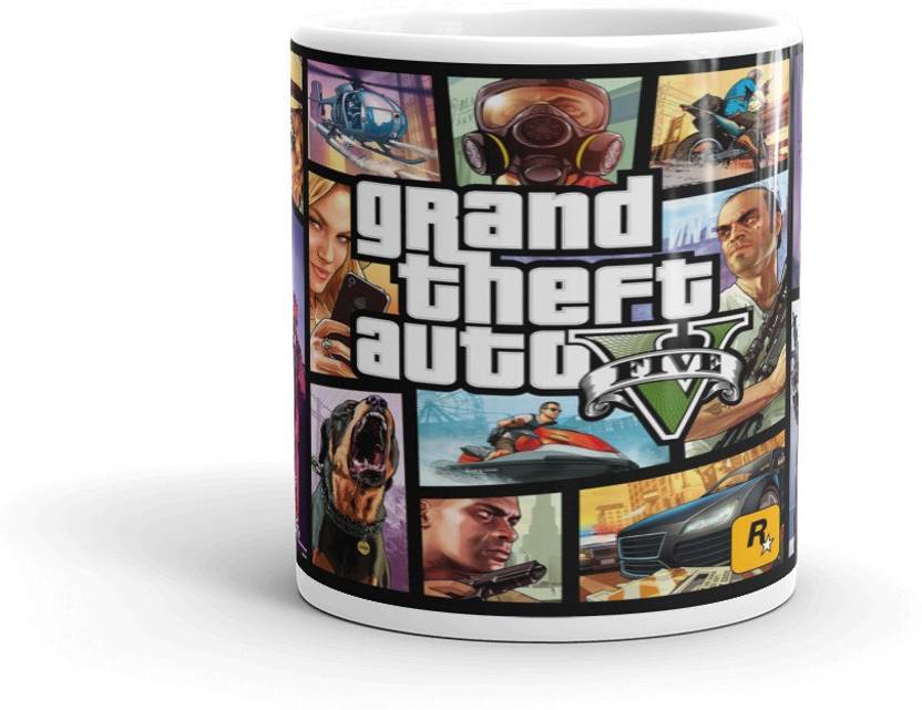 ART STORE Grand Theft Auto V GTA Game Characters Collage Colorful ...