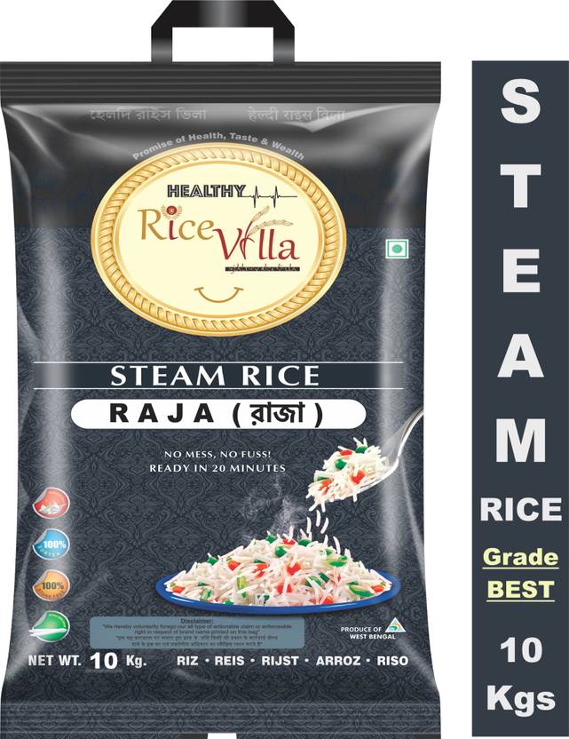 Healthy Rice Villa Rice Raja 10Kg Sonam Arwa Rice (Small Grain, Steam ...