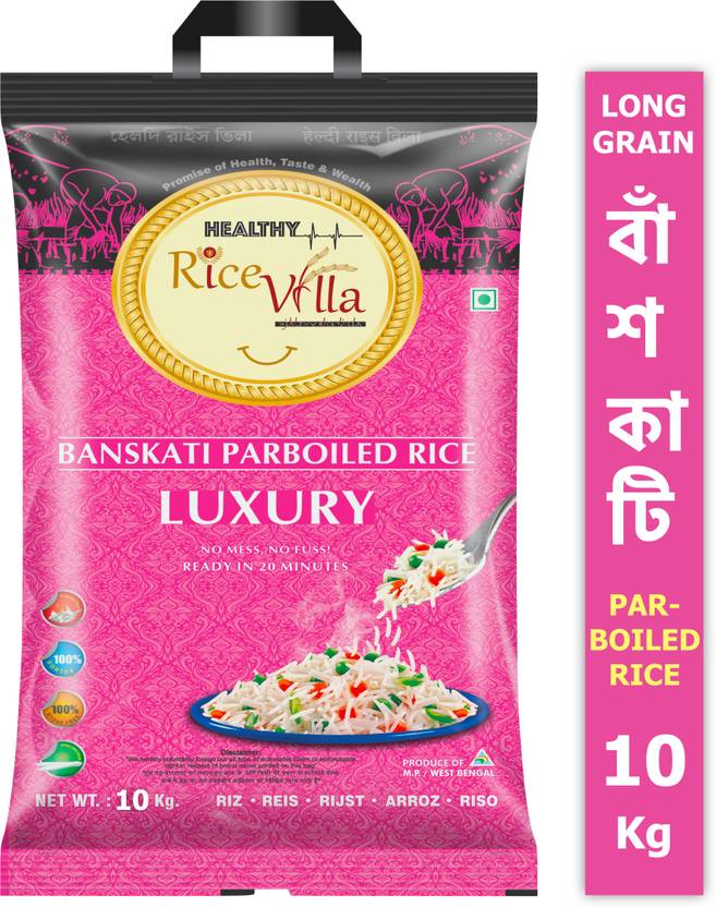 Healthy Rice Villa Banskati Rice Luxury 10Kg Baskati Rice (Medium Grain ...