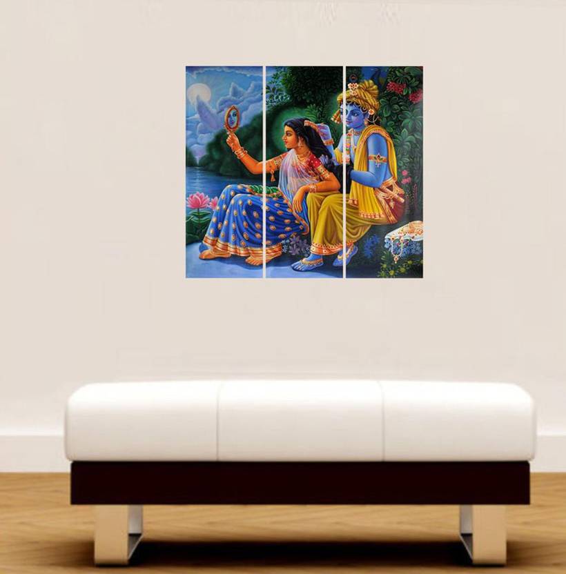 Sahaj Décor 91 cm Radha Krishna Wall Sticker Poster For Bedroom ...