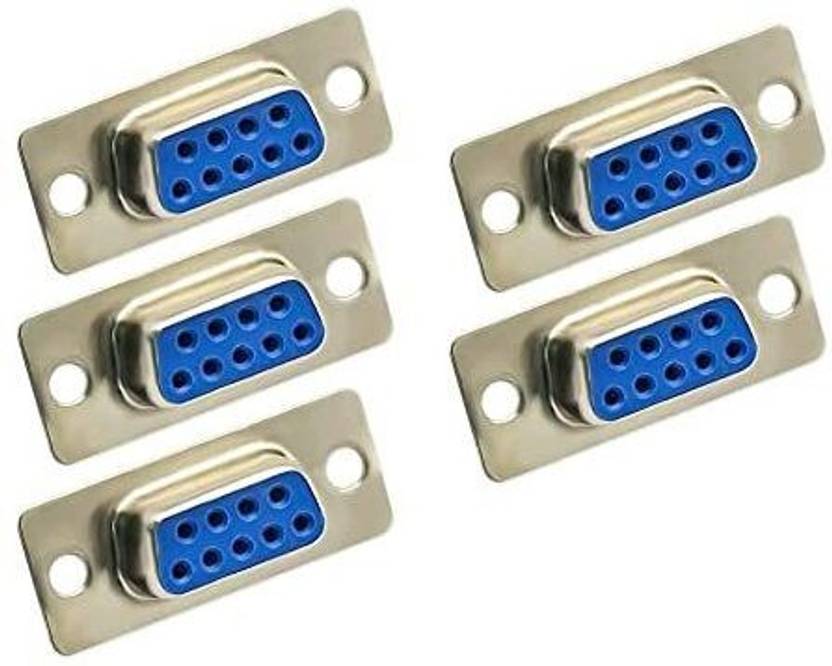 ERH India (Pack of 5) 2 Rows Solder Type Plug D-SUB Female Plug RS232 ...