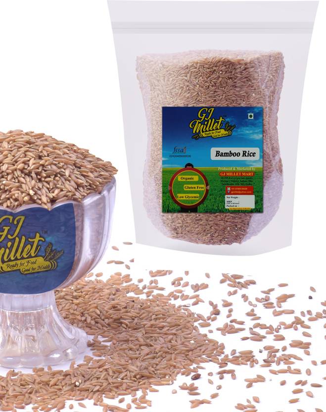 GJ Millet Mart Bamboo Rice, Moongil Arisi - 500g (High Fiber | Gluten ...