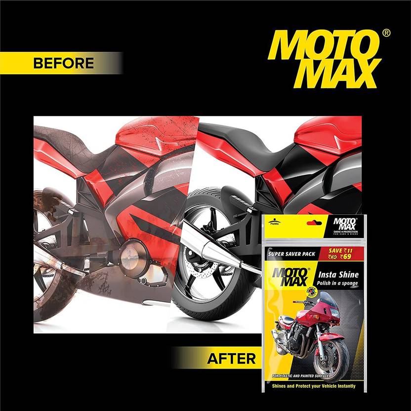 Pidilite Motomax Instashine Sponge 4in1 Zipper Pouch, Instantly Cleans ...