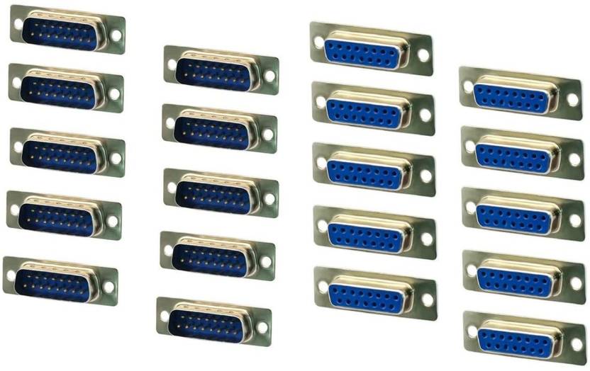 ERHIndia (10 Pair) DB15 Connector Male and Female Pair 15 Pin ...