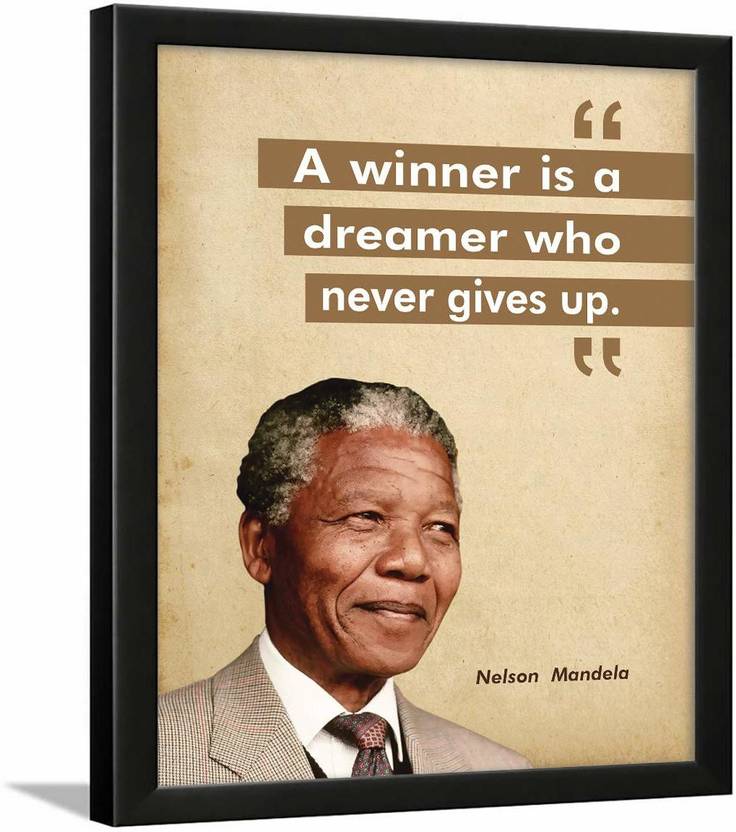 Nelson Mandela Frame - motivational quotes frames - poster with frame ...