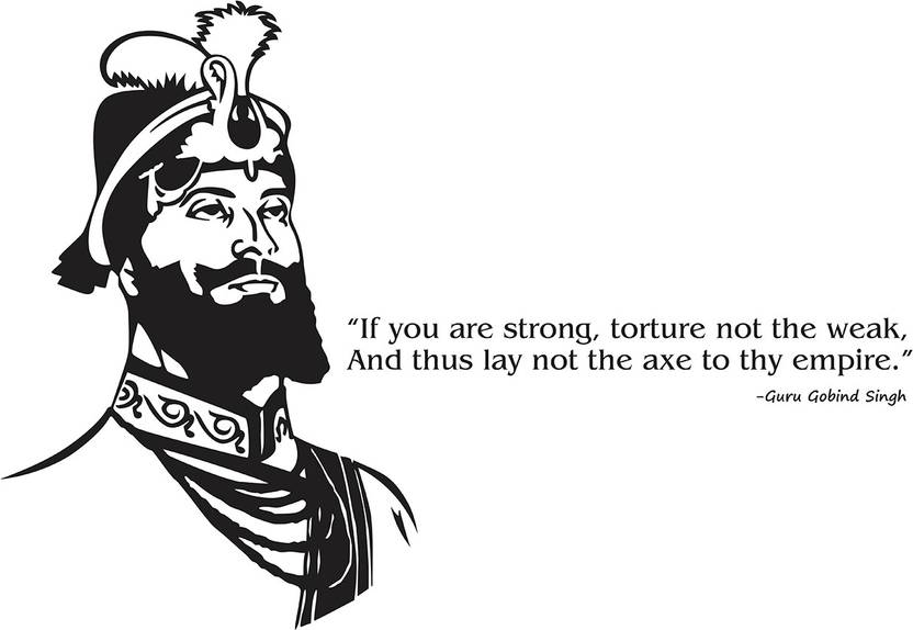 TRIDENT 80 cm Guru Gobind Singh Removable Sticker Price in India - Buy ...
