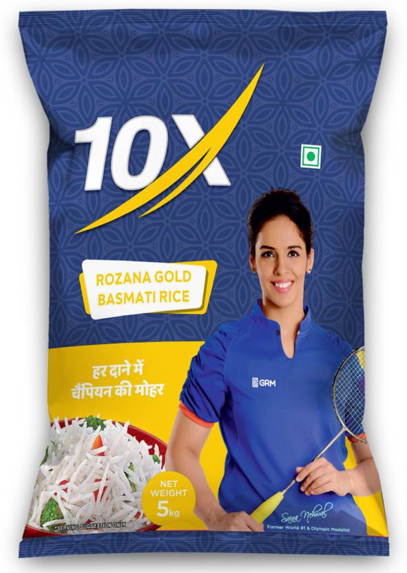 10x Rozana Gold 5 Kg, Basmati Rice (Medium Grain, Steam) Price in India ...