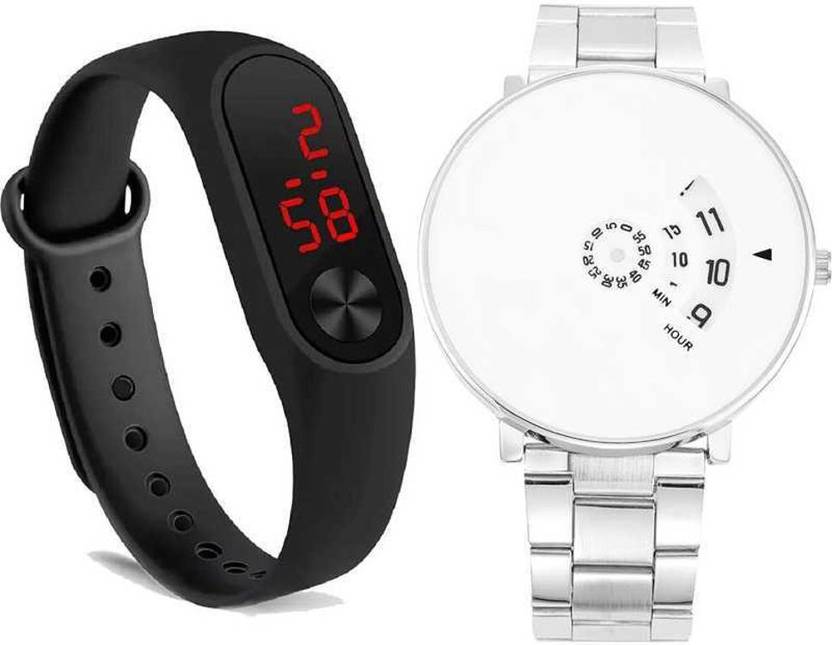 Actn A1C NEW LATEST BLACK M2&SILVER UNIQUE ANALOG-DIGITAL WATCH FOR MEN ...