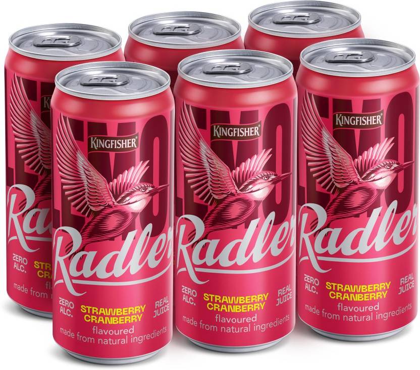 Kingfisher Radler - Strawberry Cranberry - Non-Alcoholic Malt Drink Can ...