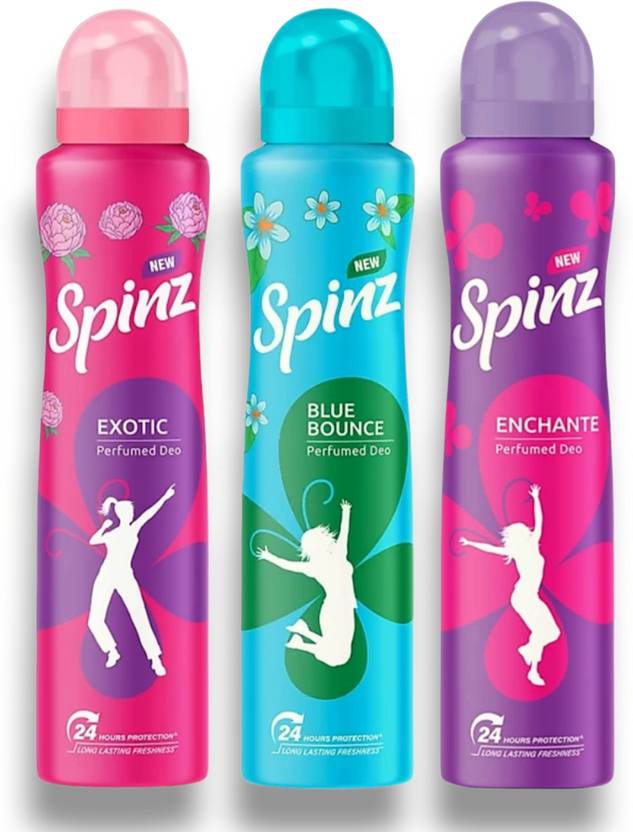 Spinz Perfume Deodorant Combo 150ml each Perfume Body Spray - For Women ...