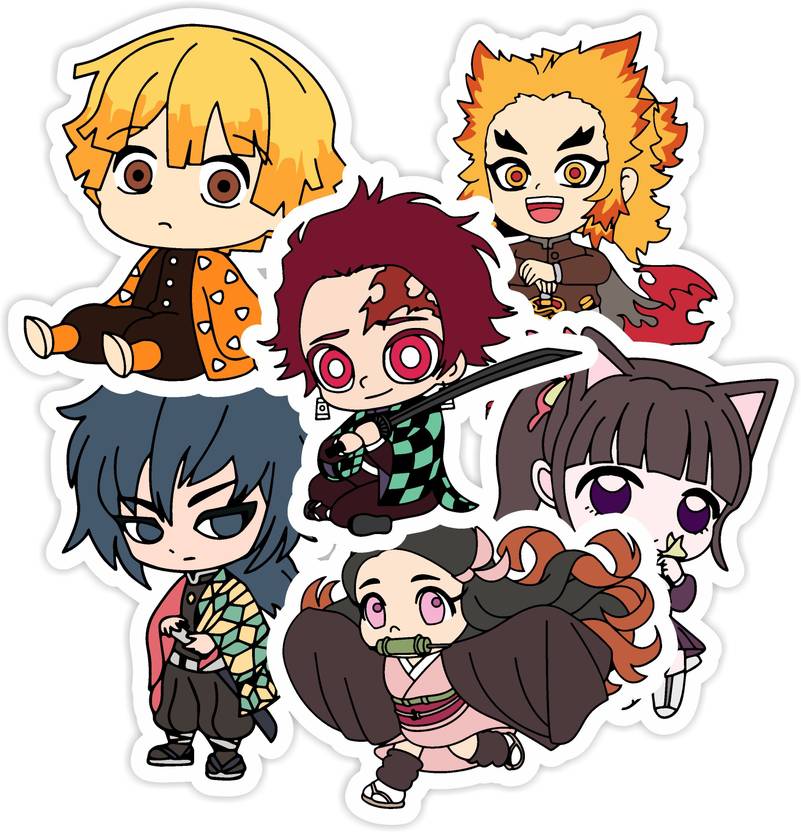 Akipi 2.5 cm Demon Slayer – Nezuko Chibi Anime Waterproof Vinyl ...