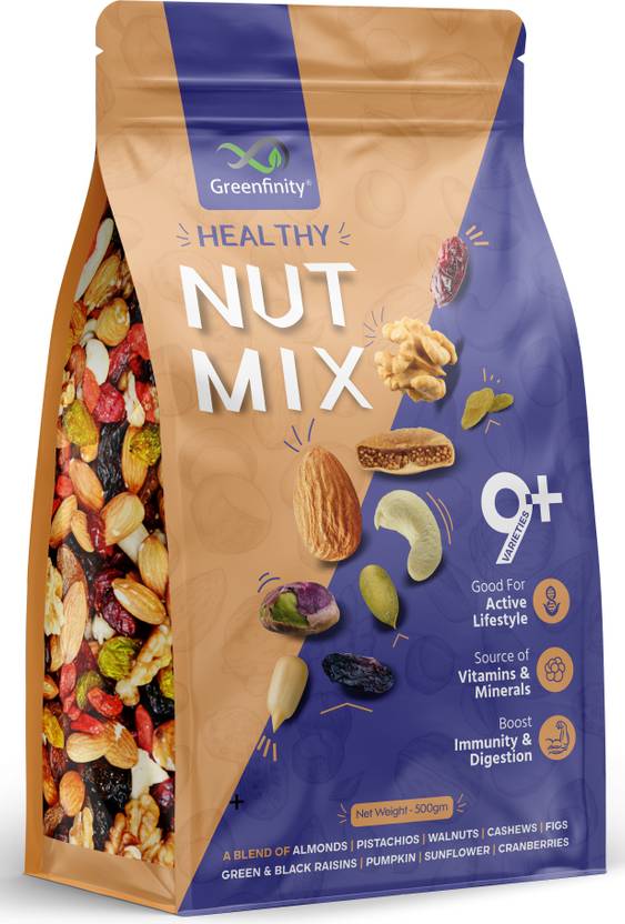 Greenfinity Healthy Nutmix | Mixed Dryfruits | Source of Vitamin and ...