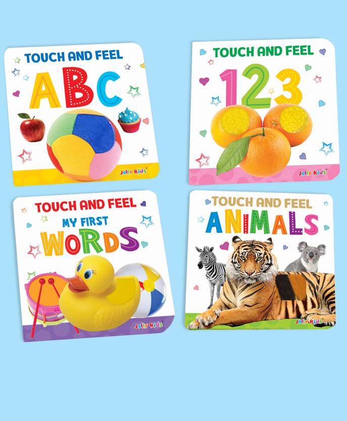 Jolly Kids Touch and Feel Padded Picture Books for Kids (Set of 4)| ABC ...