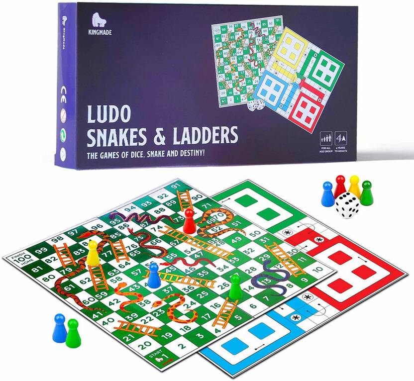 Kids Mandi Ludo + Snakes & Ladders Party & Fun Games Board Game - Ludo + Snakes & Ladders . Buy ...