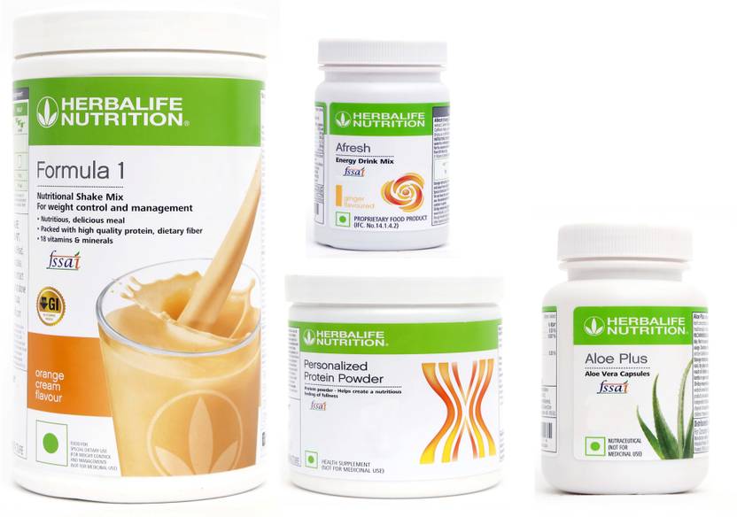 Herbalife Nutrition FORMULA-1SHAKE ORANGE+PROTEIN POWDER+AFRESH-GINGER ...