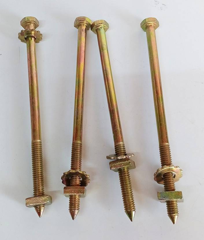 Hardware Nut & Bolt Set Cot Bolt 6 inch (10 mm Thread) 4 Pcs Price in ...