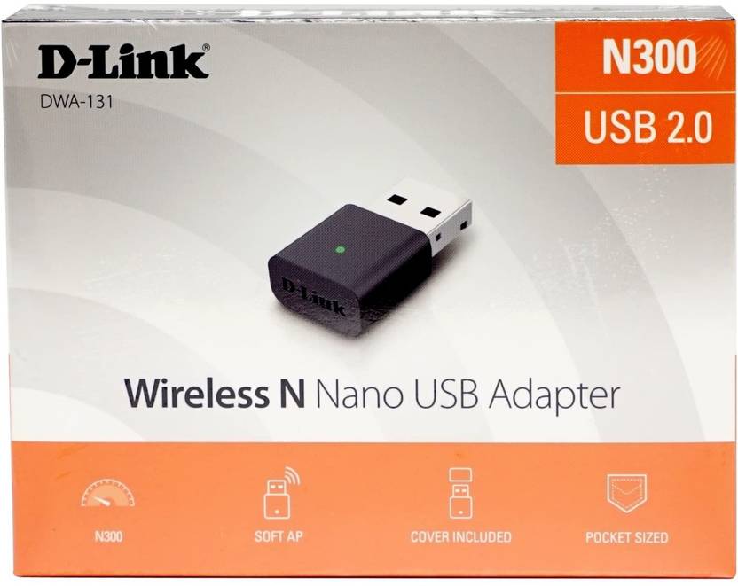 Dlink DWA-131 N300 USB 2.0 Wireless N Nano USB Adapter USB Adapter - Dlink : Flipkart.com