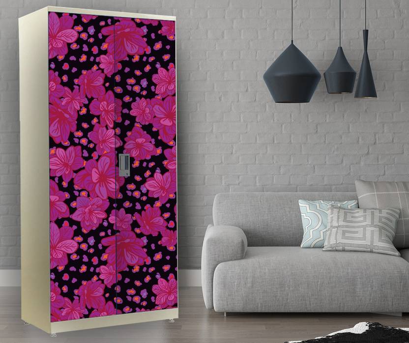 digital print world Almirah Sticker Extra Large Floral Design for ...