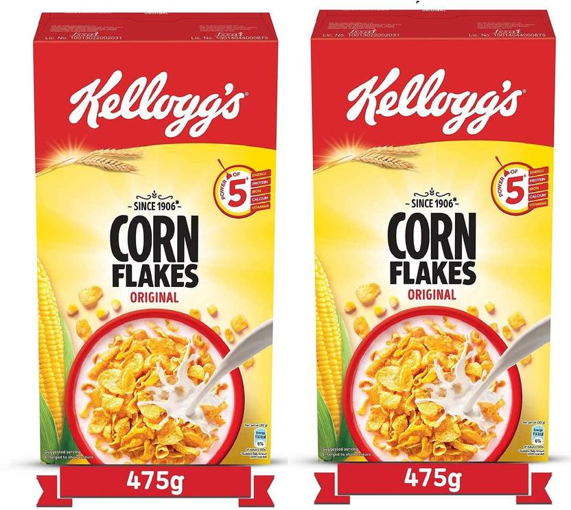 Kellogg's CORN FLAKES ORIGINAL 475 GM PACK OF 2 Box Price in India ...