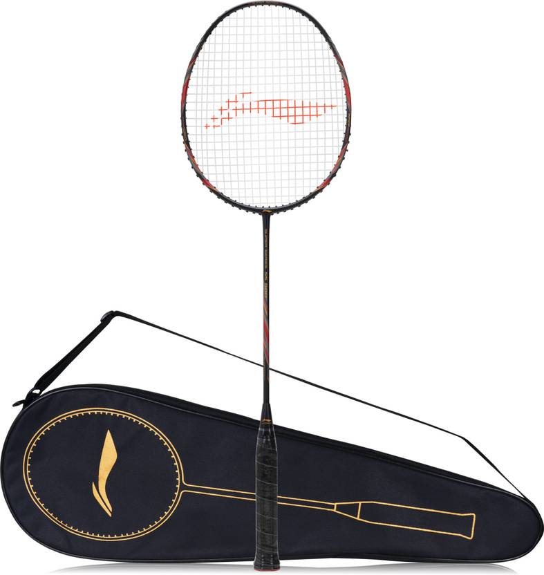 LI-NING Super Series 900 Strung Badminton Racket (84 grams, Black/Red ...