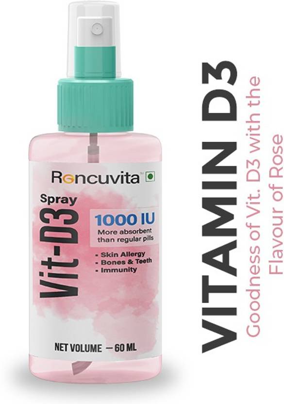 RONCUVITA Grade A Vitamin D-3 Spray 1000 I.U for Immunity, Bone and ...