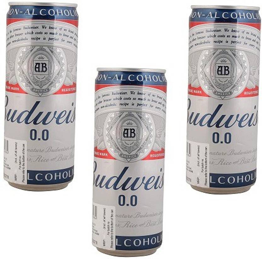 Budweiser Non Alcoholic Beer 330ml(Pack of 3)Imported Energy Drink ...