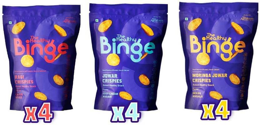 The Healthy Binge Ragi, Jowar, Moringa Chips- Indian Masala, Cajun ...