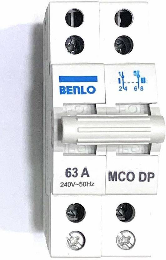 benlo MCB Changeover Switch 63 Amp Double Pole Pack of- 1 NOS . MCB Price in India - Buy benlo ...