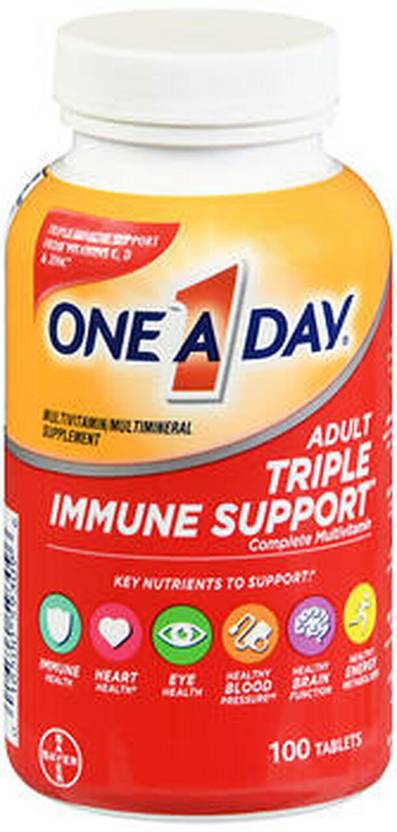 One A Day Adult Triple Immune Support Complete Multivitamin 100 Count ...